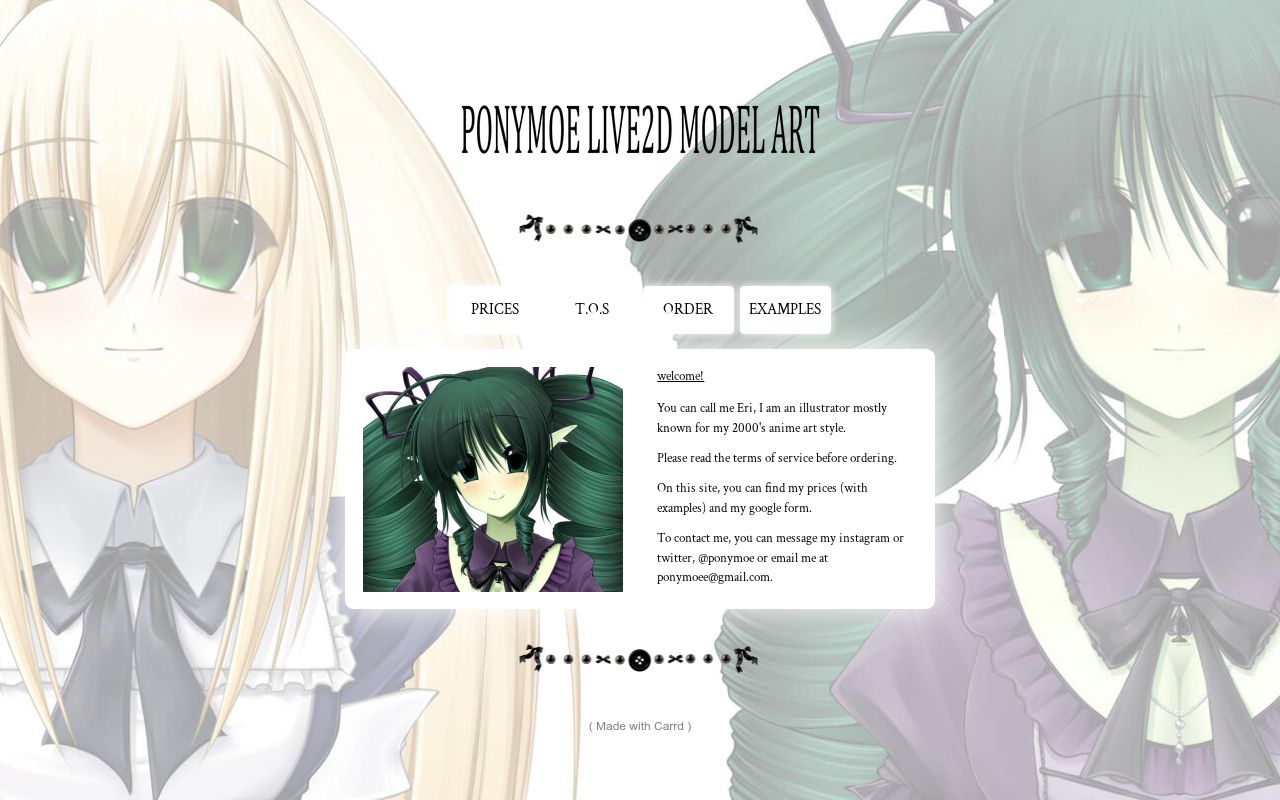 ponymoe Live2D commissions